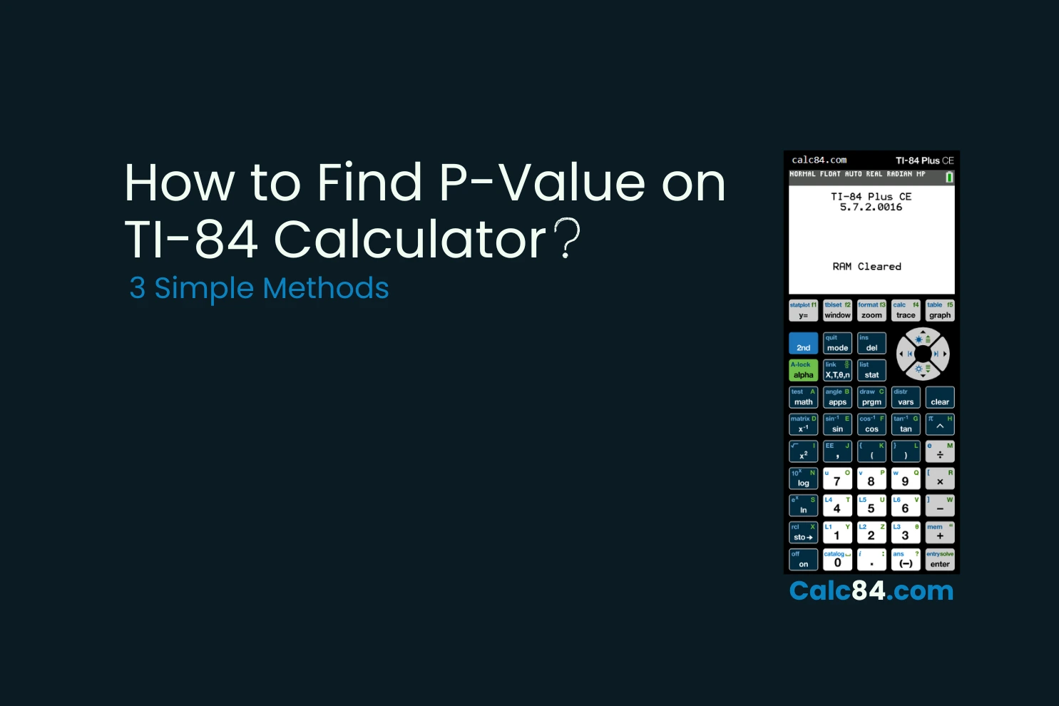 How to Find P-Value on TI-84 | Z-Test, T-Test, Chi-Square